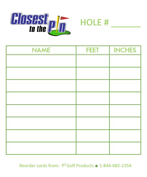 Closest To The Pin Replacement Cards